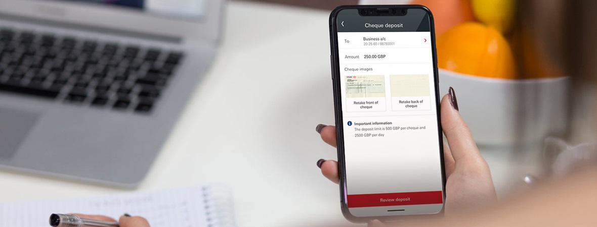 Scan and deposit cheques | Business Banking | HSBC